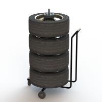 China Knocked Down Wheel Display Rack For Garage Automobile Repair Factory for sale