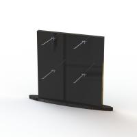 China Black Count Panel 45x47cm One Side Branded Display Stands Acrylic for sale