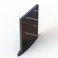 China Black Count Panel 45x47cm One Side Branded Display Stands Acrylic for sale
