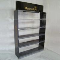 China 5 Layers Black Acrylic Shelves Branded Display Stands On Table Top for sale
