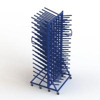 China Double Sides Roller Industrial Display Stands With Six Columns Upright Pole for sale