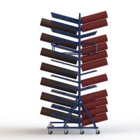 China Double Sides Roller Industrial Display Stands With Six Columns Upright Pole for sale