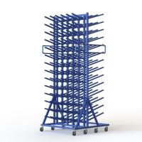 China Double Sides Roller Industrial Display Stands With Six Columns Upright Pole for sale
