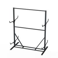 China Iron Tube Kayak Storage Floor Standing Display Rack With 8 Metal Arms for sale