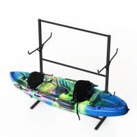 China Iron Tube Kayak Storage Floor Standing Display Rack With 8 Metal Arms for sale