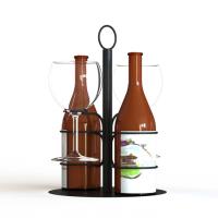 China Party Drinking Set Holder Metal Wine Glass Display Stand Welded for sale