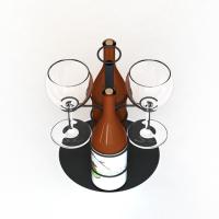 China Party Drinking Set Holder Metal Wine Glass Display Stand Welded for sale