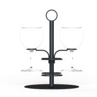China Party Drinking Set Holder Metal Wine Glass Display Stand Welded for sale