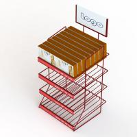 China Cigars Metal Table Top Display Stands With 4 Layers Wire Counter Top Display for sale