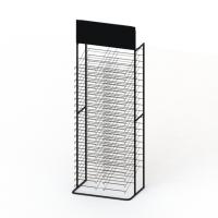 China KD Construction A3 Papers Black Metal Display Rack With Wire Shelves for sale