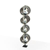 China 8 Wheels Black 2 Sides Hooks Metal Display Rack For Wheel Hubs for sale