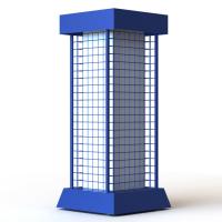 China Four Sides Grid Panel Metal Display Stands For Garden Hard Tooling for sale