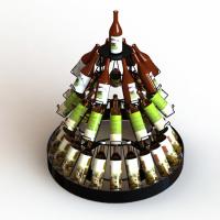 China 30 Bottles Christmas Tree Shaped Wine Rack , 3 Layers Wine Bottle Christmas Tree Stand for sale