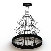 China 30 Bottles Christmas Tree Shaped Wine Rack , 3 Layers Wine Bottle Christmas Tree Stand for sale