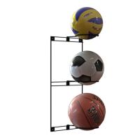 China Wall Mounted Three Hooks Metal Display Racks For Basket Ball Hold for sale
