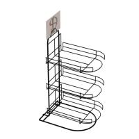 China 3 Tiers Baseball Cap Wire Rack Display Stands Metal Tubular Frame for sale