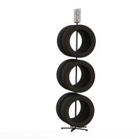 China Automobile Cover Tyre 6 Rubber Tires Metal Display Rack Kd Base for sale
