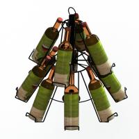 China 12 Bottles 2 Layers Beverage Display Rack For Promotion Wine Tree Stand for sale