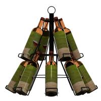 China 12 Bottles 2 Layers Beverage Display Rack For Promotion Wine Tree Stand for sale
