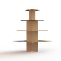 China 4 Square Shelves Retail Display Stands KD Structure MDF Table Display for sale