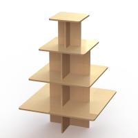 China 4 Square Shelves Retail Display Stands KD Structure MDF Table Display for sale