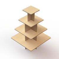 China 4 Square Shelves Retail Display Stands KD Structure MDF Table Display for sale