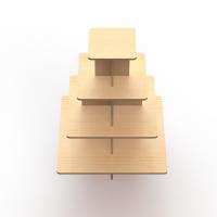 China 4 Square Shelves Retail Display Stands KD Structure MDF Table Display for sale