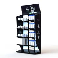 China Water Bottles Mugs Grocery Display Racks Knockdown With Shelves And Hooks for sale