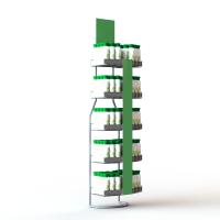 China Soft Drinks Metal Display Stands With 4 Layers And 2 Sides for sale