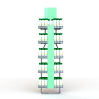China Soft Drinks Metal Display Stands With 4 Layers And 2 Sides for sale
