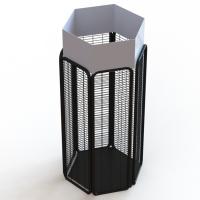China KD 6 Sides Metal Wire Display Racks With Iron Tubular Frame for sale
