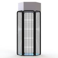 China KD 6 Sides Metal Wire Display Racks With Iron Tubular Frame for sale