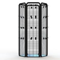 China KD 6 Sides Metal Wire Display Racks With Iron Tubular Frame for sale