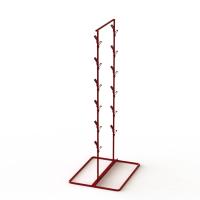 China Double Metal Strips Snack Display Rack With 24 Clip for sale