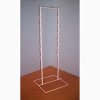 China Double Metal Strips Snack Display Rack With 24 Clip for sale