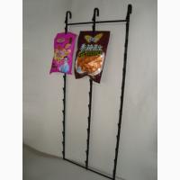 China 3 Metal Strips Clip Snack Display Rack For Door Or Wall for sale