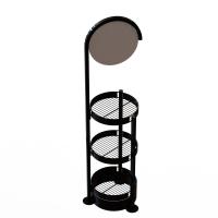 China Metal Baskets Liquor Display Cabinet Iron Tube Frame for sale