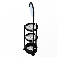 China Metal Baskets Liquor Display Cabinet Iron Tube Frame for sale