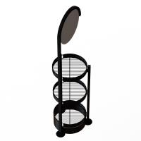 China Metal Baskets Liquor Display Cabinet Iron Tube Frame for sale