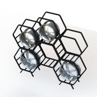 China Metal Tube Frame Tyre Storage Rack Combined Hexagon Shape for sale