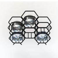 China Metal Tube Frame Tyre Storage Rack Combined Hexagon Shape for sale