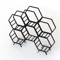 China Metal Tube Frame Tyre Storage Rack Combined Hexagon Shape for sale