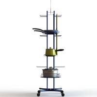China Custom Pans Metal Floor Display Stands Wire Metal Shelves And Wire Pegs for sale