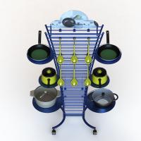 China Custom Pans Metal Floor Display Stands Wire Metal Shelves And Wire Pegs for sale