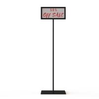 China Powder Coated Metal Sign Display Stand With Advertisement Board for sale