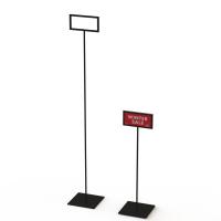 China Powder Coated Metal Sign Display Stand With Advertisement Board for sale