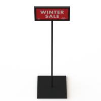 China Powder Coated Metal Sign Display Stand With Advertisement Board for sale