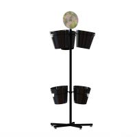 China Florist'S Shop Bouquets Metal Floor Display Stand With 7 - 12 Flower Barrel for sale