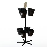 China Florist'S Shop Bouquets Metal Floor Display Stand With 7 - 12 Flower Barrel for sale