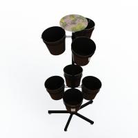 China Florist'S Shop Bouquets Metal Floor Display Stand With 7 - 12 Flower Barrel for sale